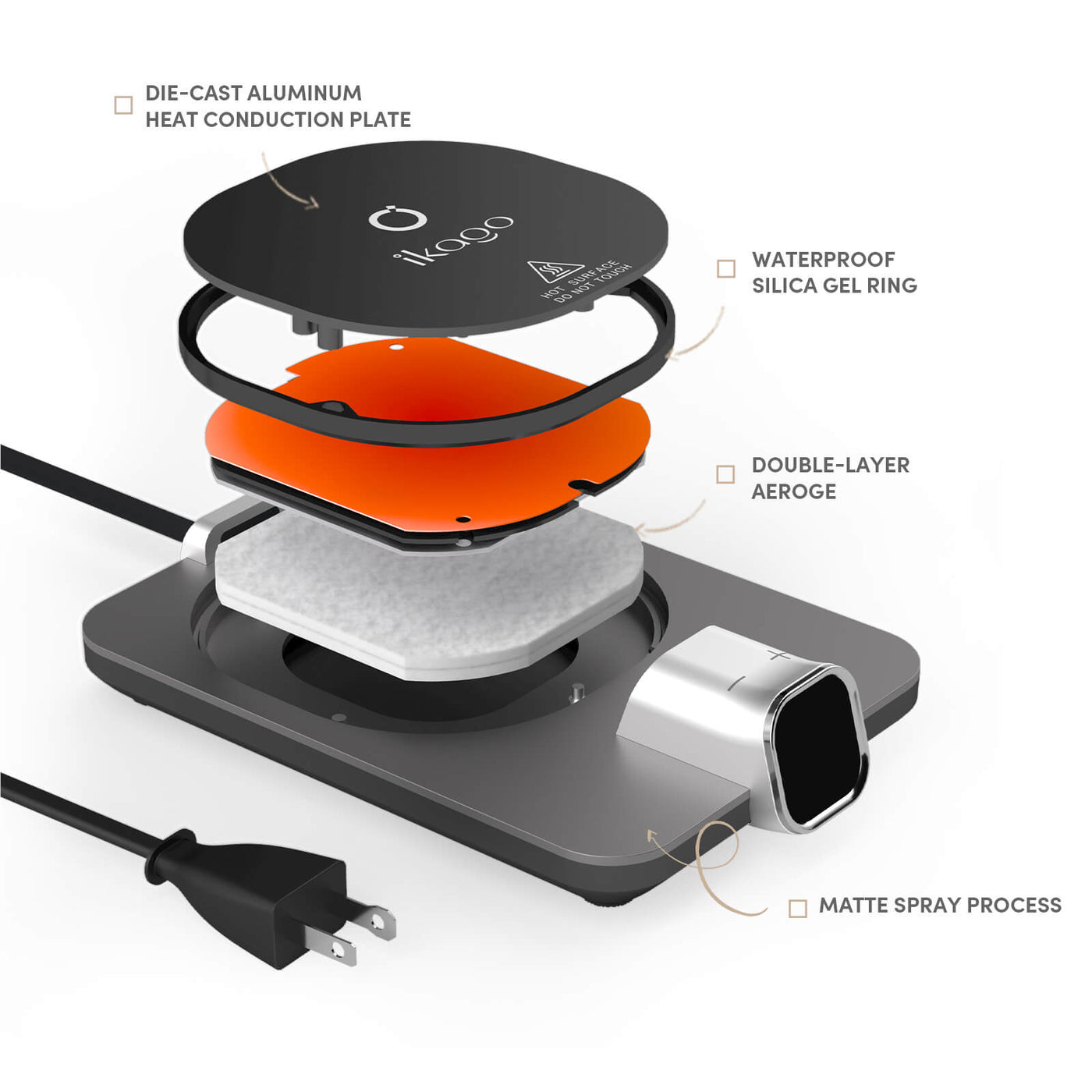 Heated Coaster - Coffee Warmer - smart & precise | ikago